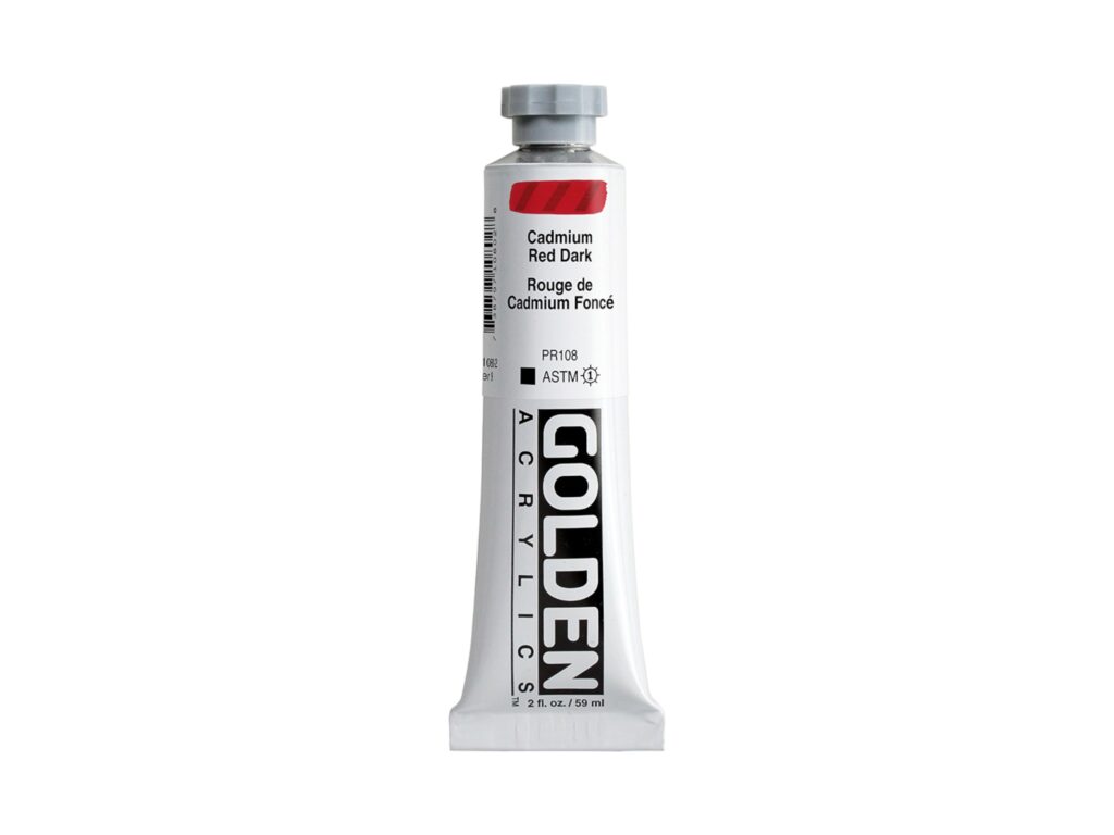 Acrílico Golden Heavy Body Cadmium Red Dark S.9 59 ml – Productos ...